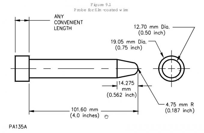 PA130 Ul Finger Probe Stainless Steel Tip For Uninsulated Live Part