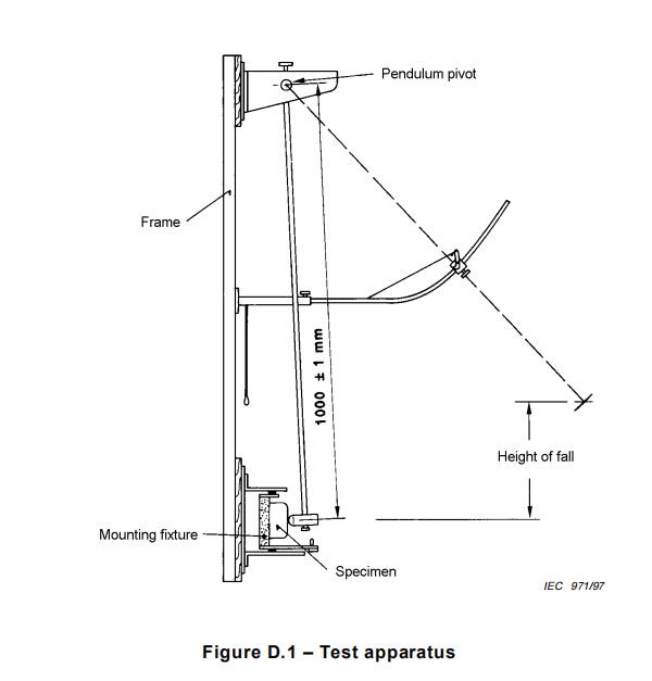 IEC60884-1 Mechanical Impact Test Equipment , IK Pendulum Impact Tester