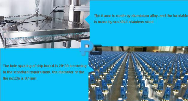 Luminaire Waterproof IP Testing Equipment IEC60598 IEC60529 For IPX1 ...