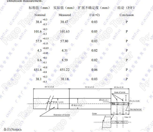Small Child Finger Probe Test IEC61032 Test Probe 18 / 19 Insulating ...