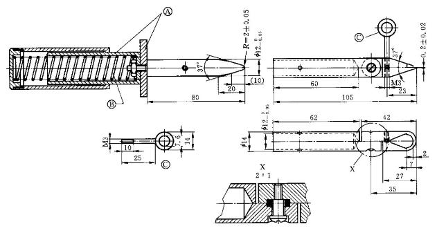 Metal Test Finger Probe Lab Testing Equipment Meet IEC60335-1 Figure 7 ...