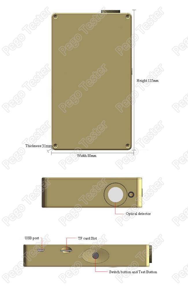 230nm-850nm Portable LED Light Testing Equipment Spectral Irradiance ...