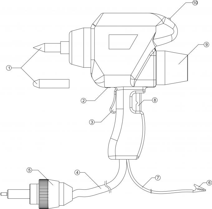 ESD Gun Simulator EMC Test Equipment 330Ω Discharge Resistance Fully ...