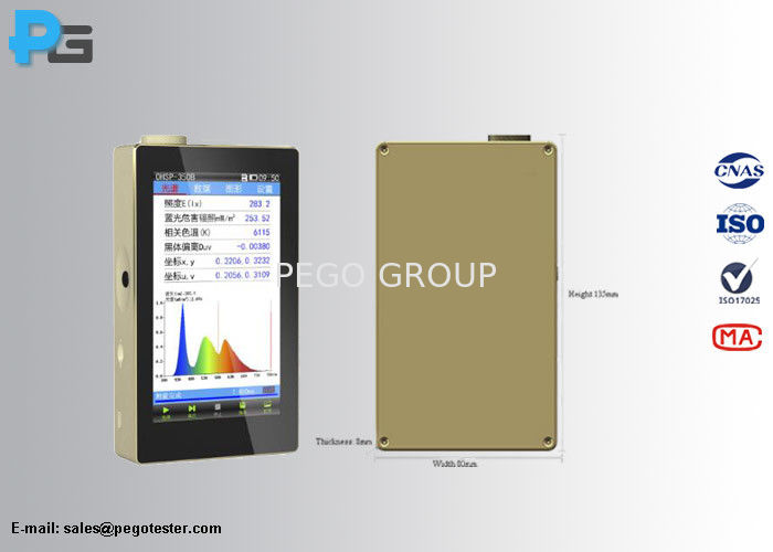230nm-850nm Portable LED Light Testing Equipment Spectral Irradiance ...