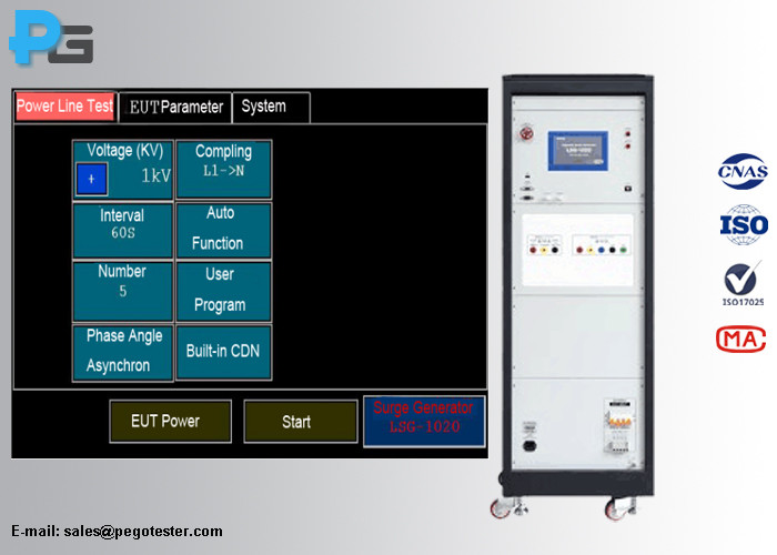 1.2/50μs Surge Generator EMC Test Equipment 10KV Open Circuit Output ...
